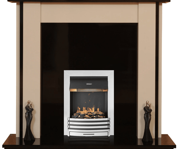 Electric Fireplace Lynford Marble Surround with Chrome Optimist Fire ...