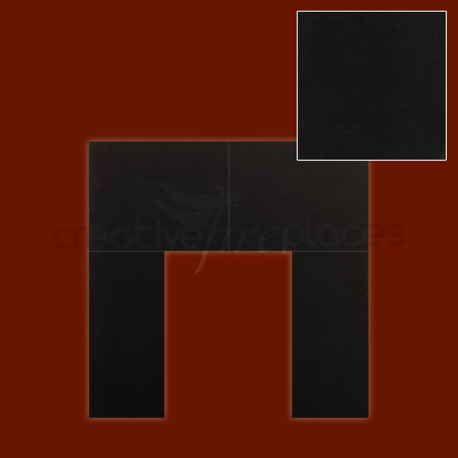 Black Granite Back Panel Suitable For Real Fires Burning Coal or Wood ...
