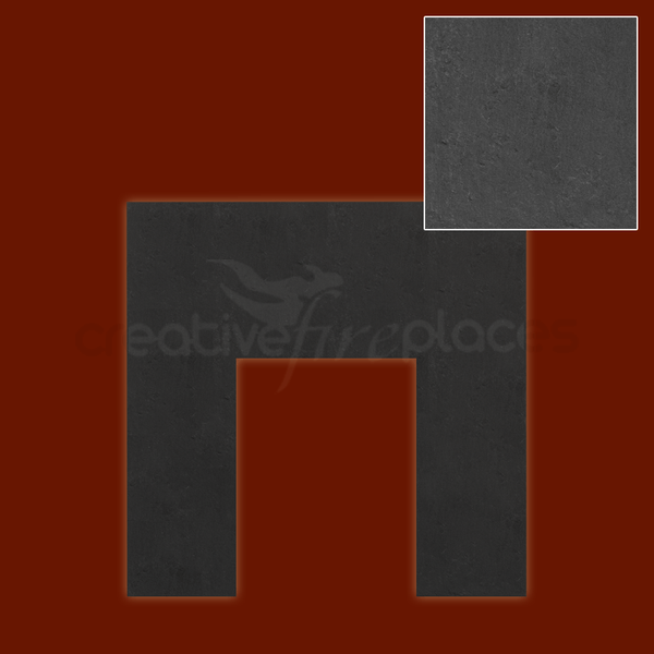 Slate Back Panel with cut out - bespokemarblefireplaces